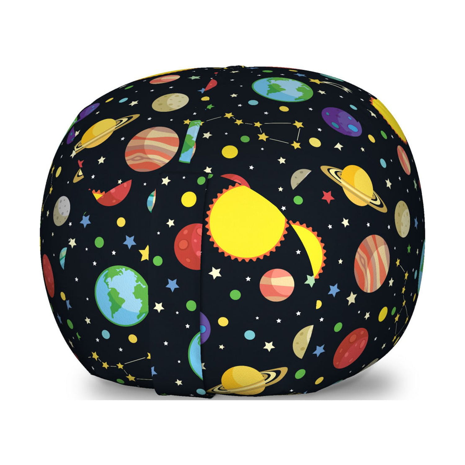 Space Storage Toy Bag Chair, Comets and Constellations Stars with Polka ...
