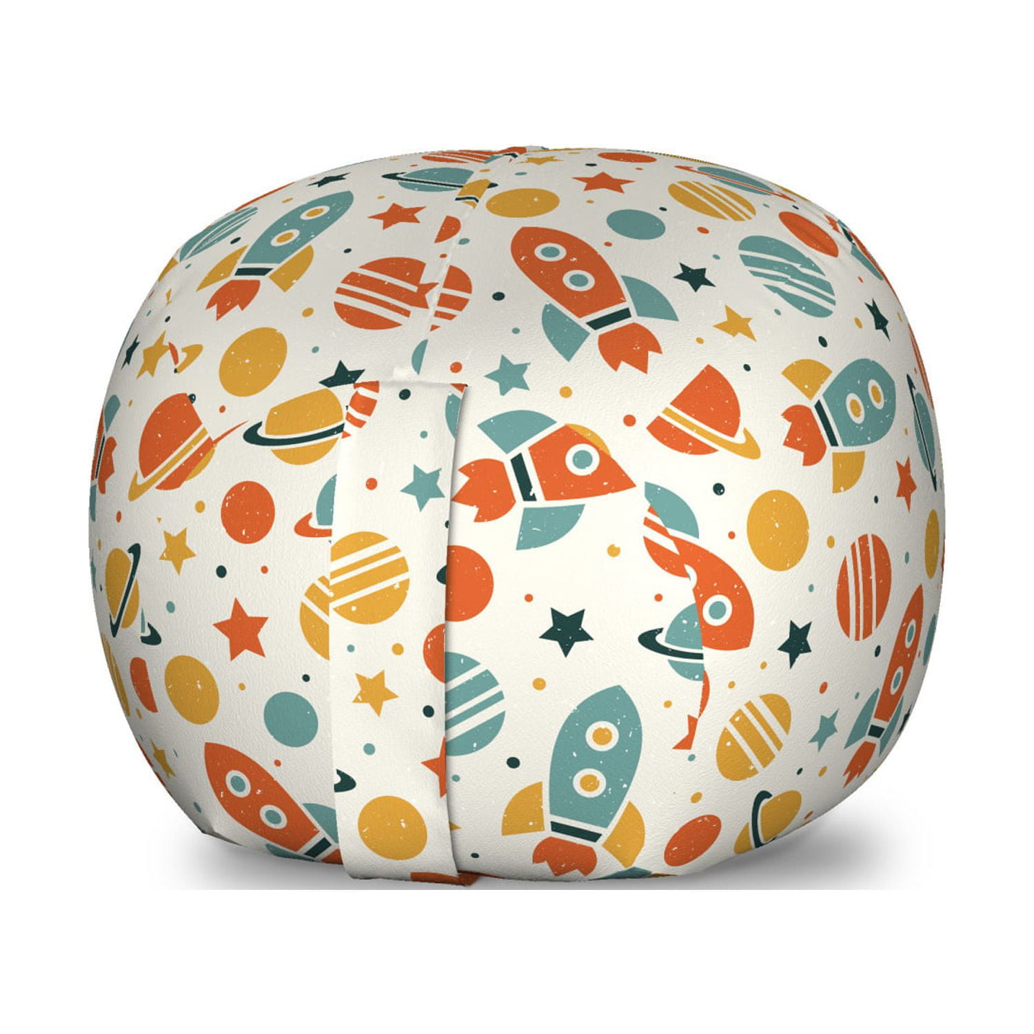 Space Storage Toy Bag Chair, Doodle Colorful Universe Design with ...