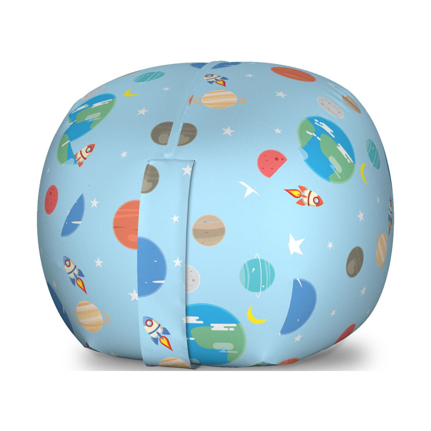 Space Storage Toy Bag Chair, Illustration of Colorful Space Elements ...