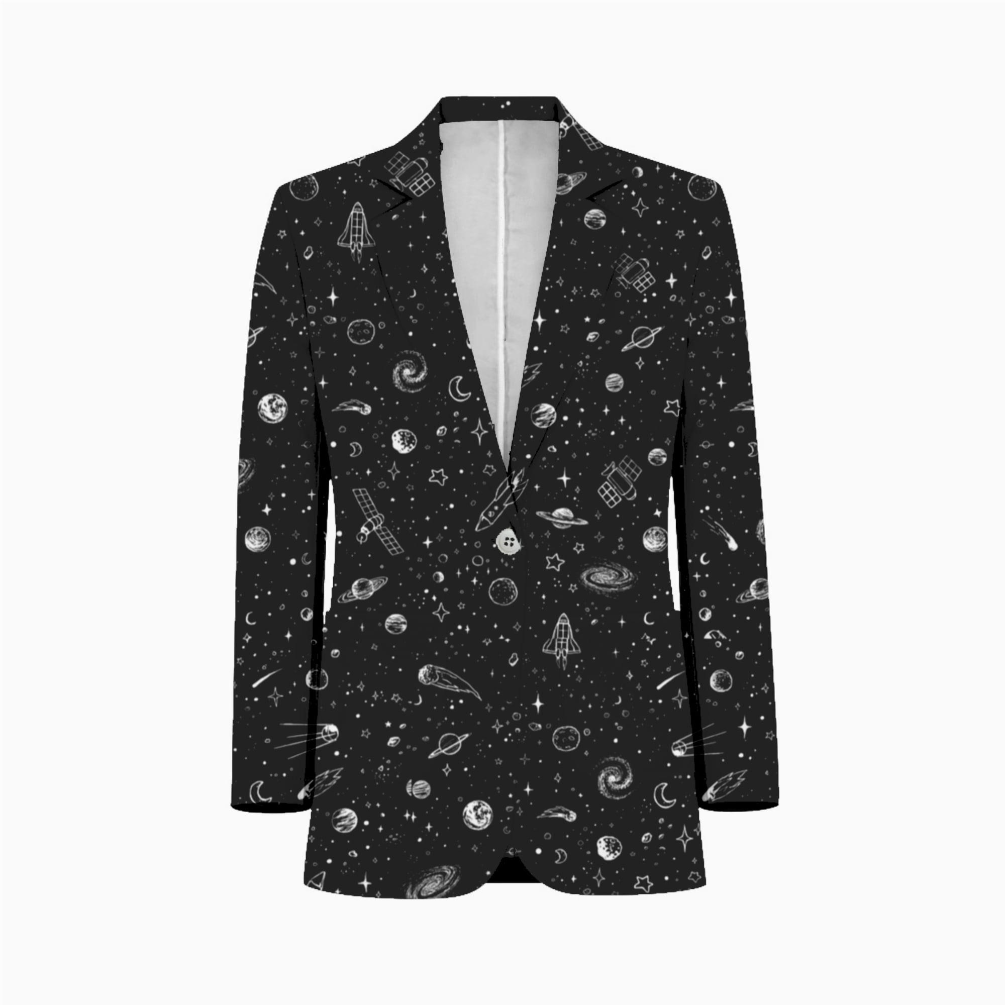 Space Stuff Planets Satellite Stars Customized Men's Suits full man ...