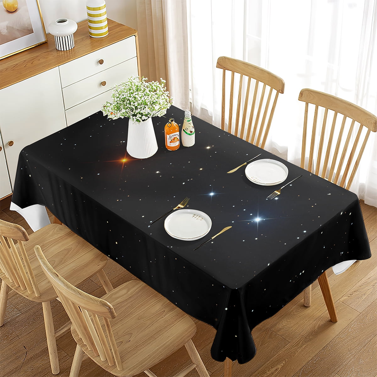Space Tablecloth Galaxy Star Table Cloth Printed Starry Sky Dining Room ...