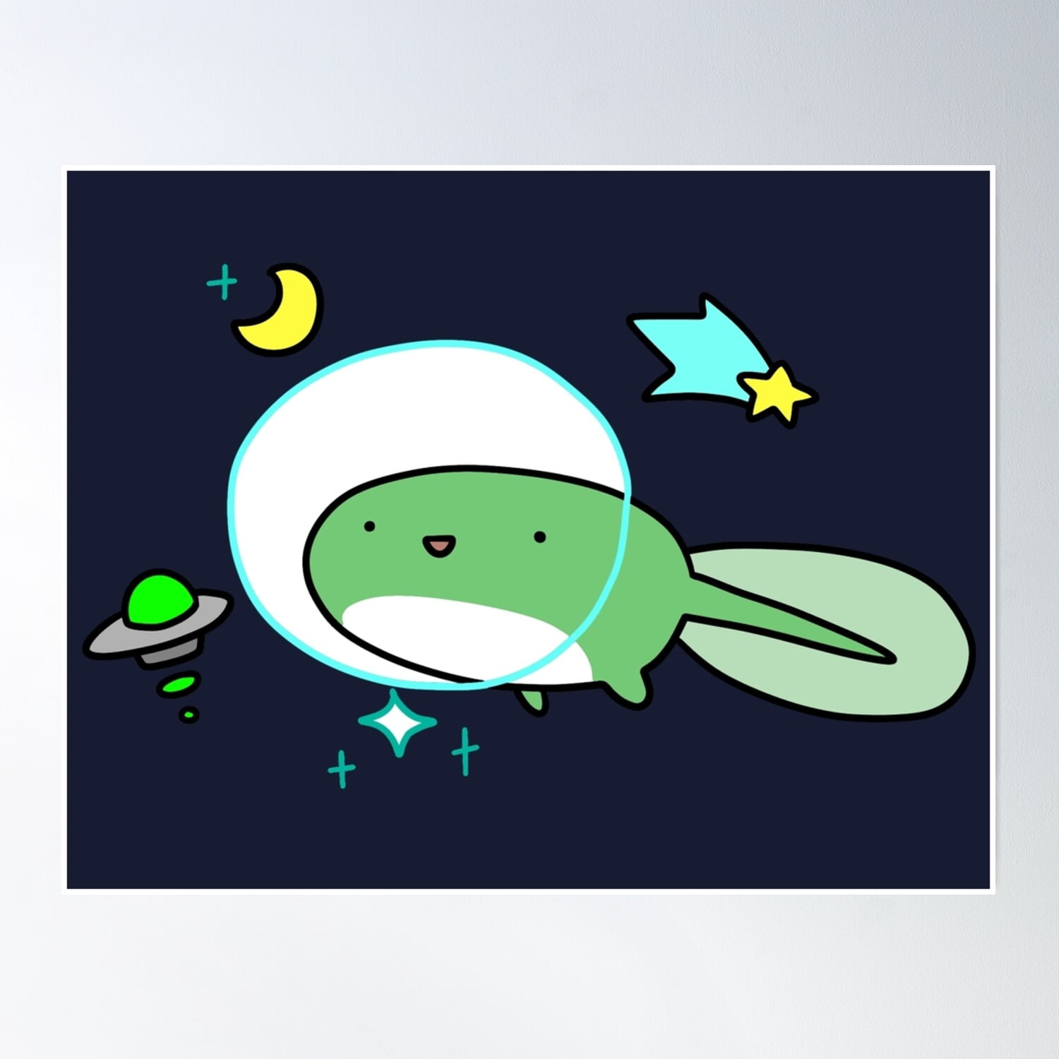 Space Tadpole Poster Wall Art, Modern Wall Decor, 8x12 UNFRAMED ...
