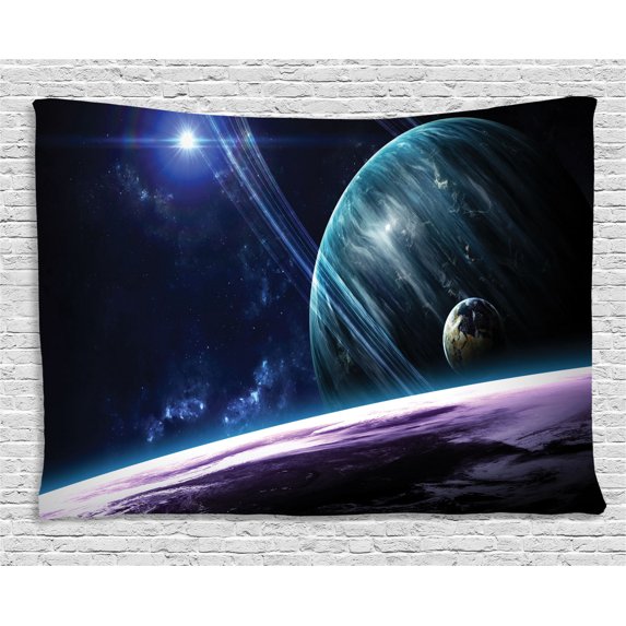 Space Tapestry, Universe with Planets and Dynamic Luminous Effects ...