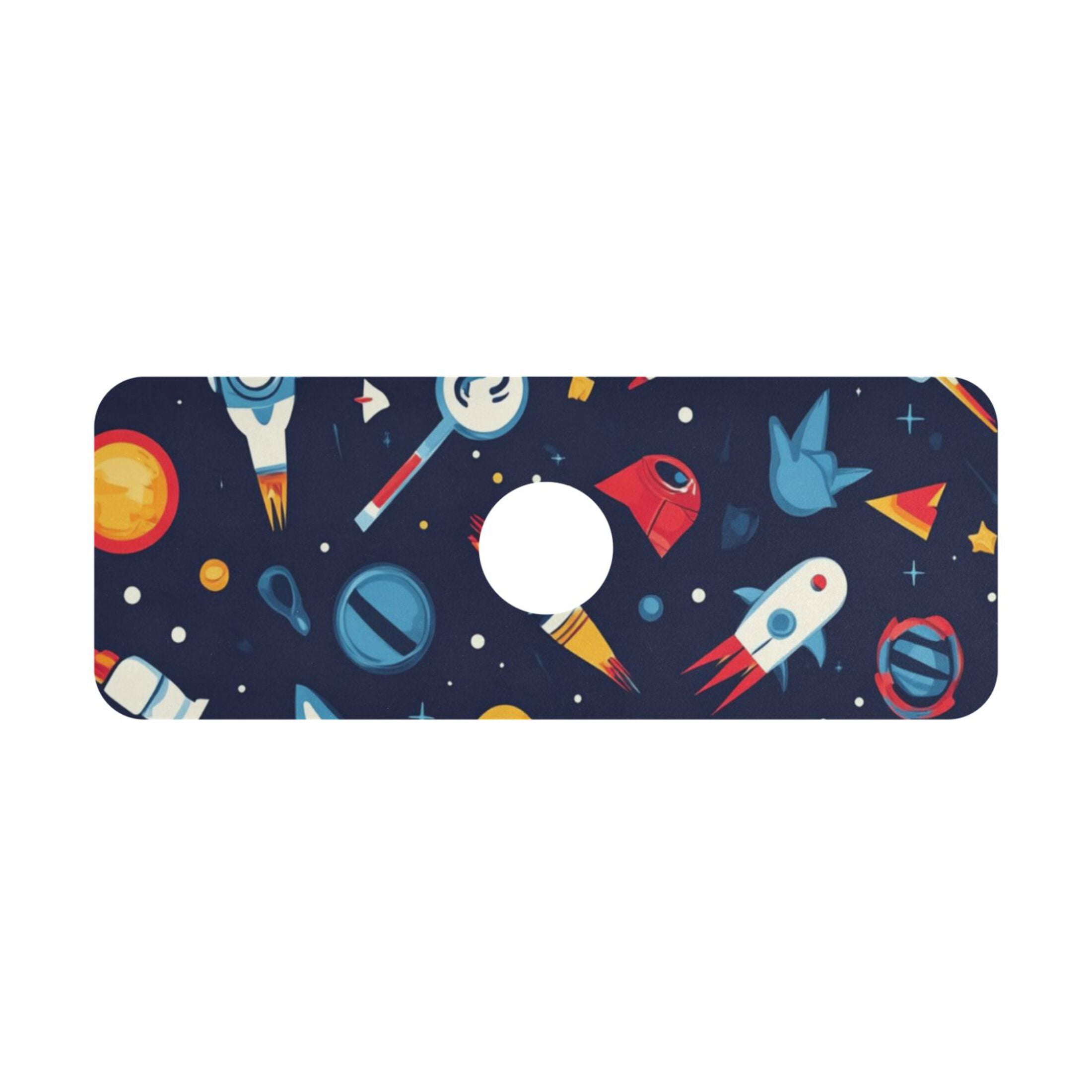 Space Theme Cartoon Planet Rocket Kitchen Sink Splash Guard, Silicone ...