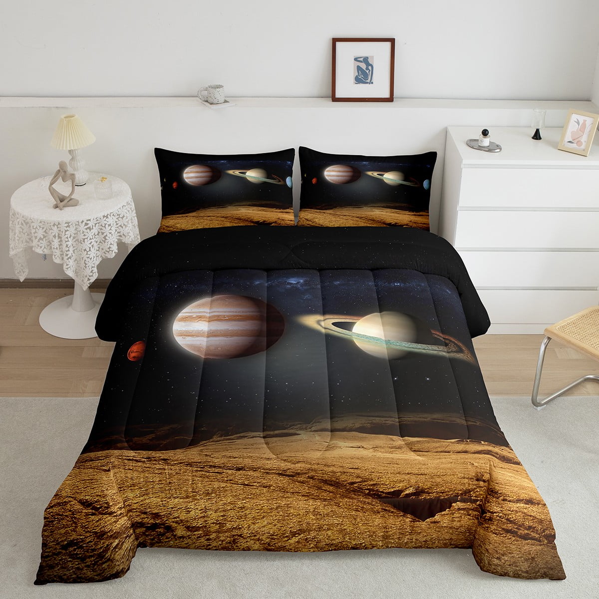 Space Theme Comforter Set Full Outer Space Bedding for Girls Boys ...