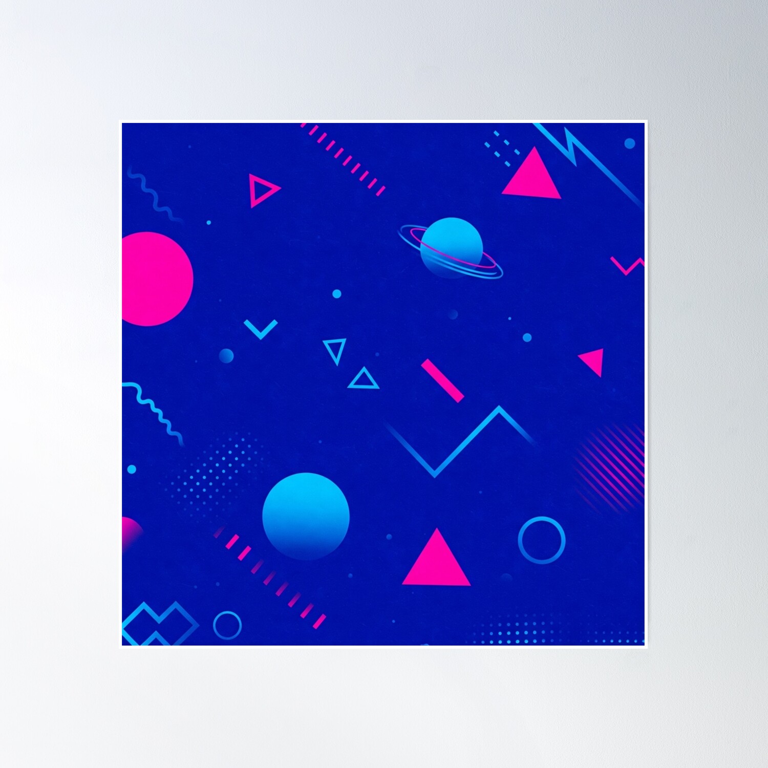 Space Theme Poster Wall Art, Modern Wall Decor, 30x30 UNFRAMED ...