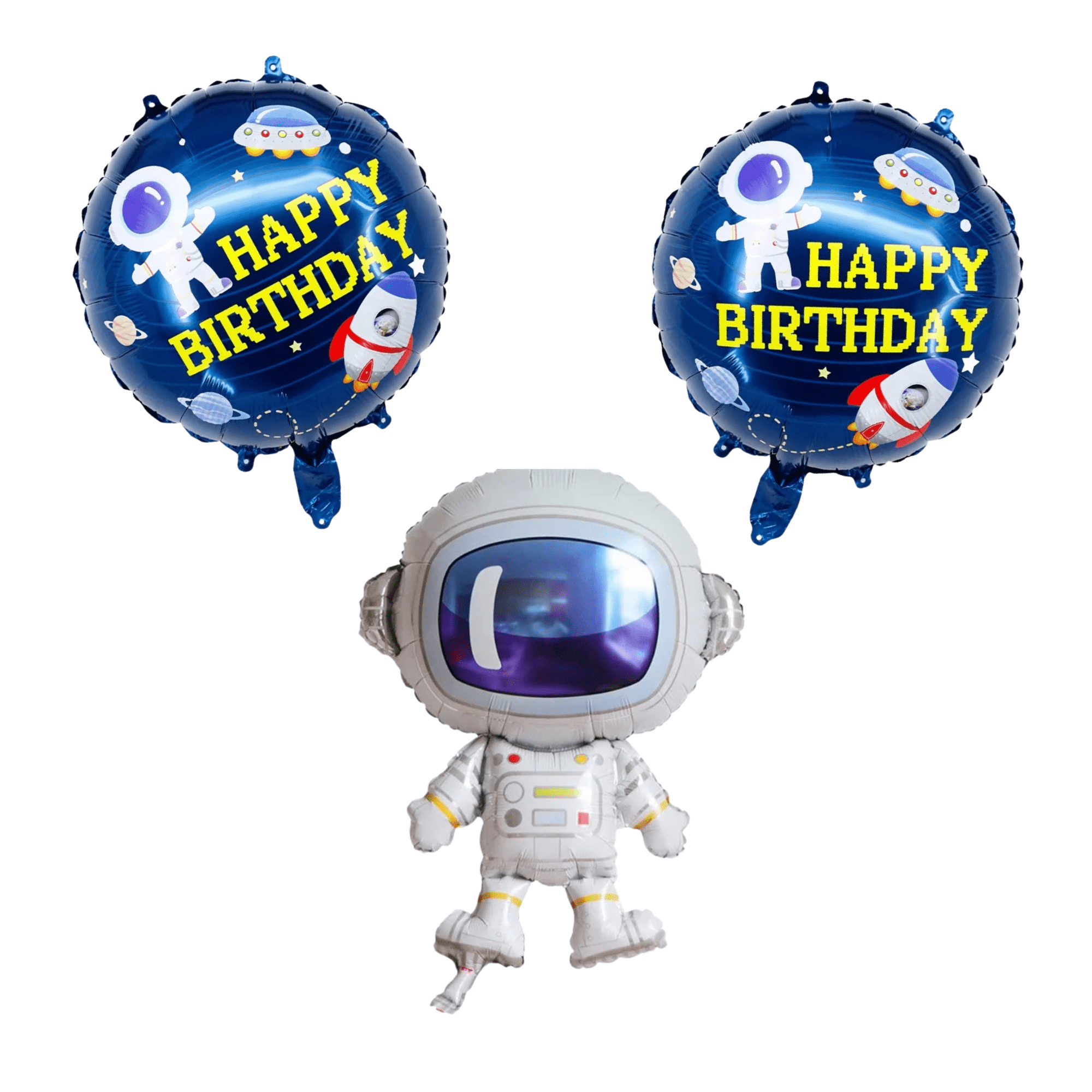 Space-Themed Astronaut Happy Birthday Balloon Set for Kids Party ...