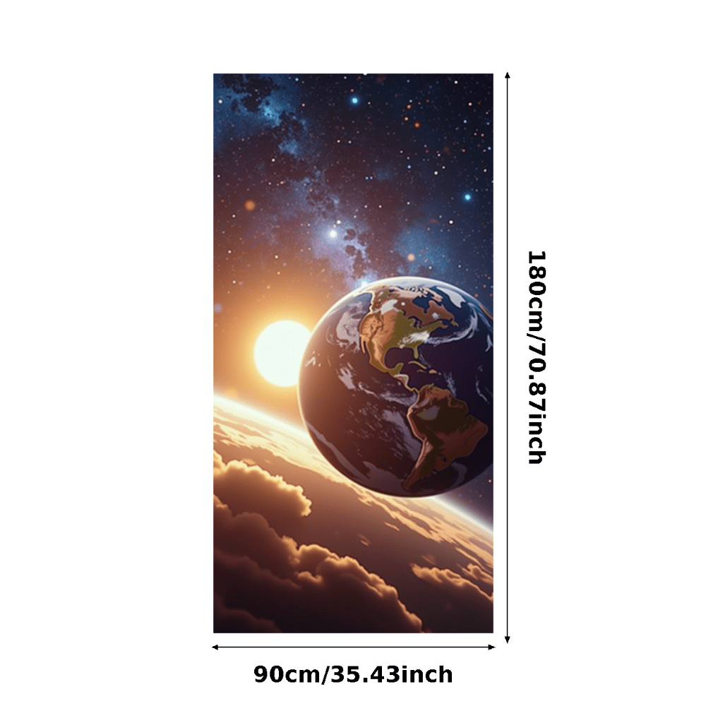 Space Themed Earth and Starry Sky Background Banner Party Decorations ...