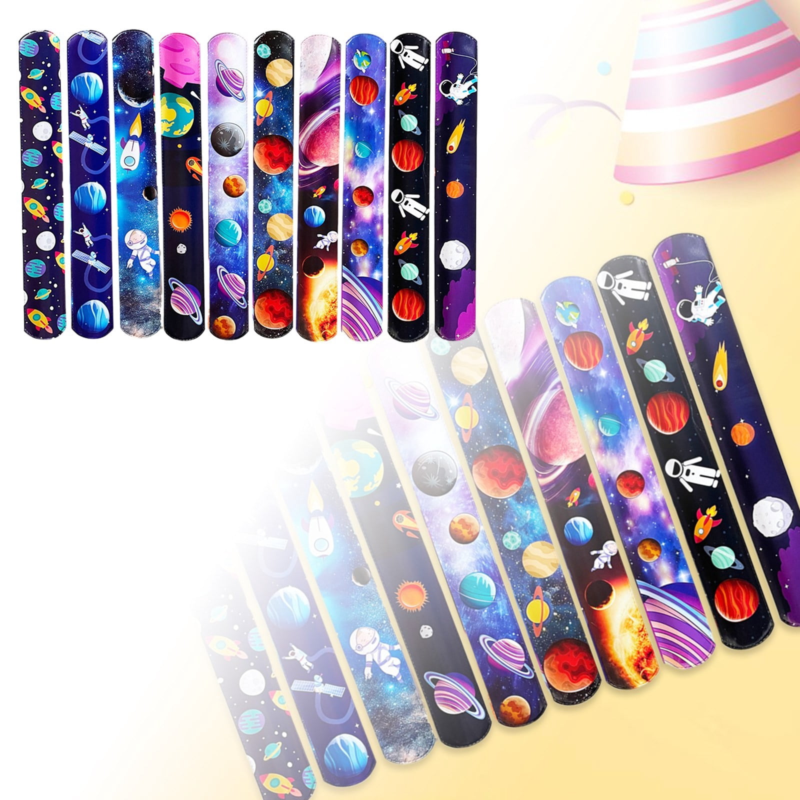 Space Themed Slap Bracelets for Kids Party Outdoor Play Astronaut ...