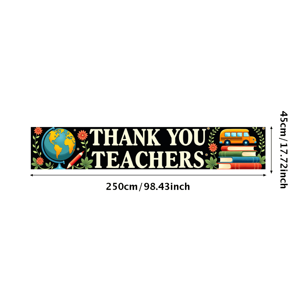 Space Themed Thank You Teachers Banner Backdrop Background Decor Party ...