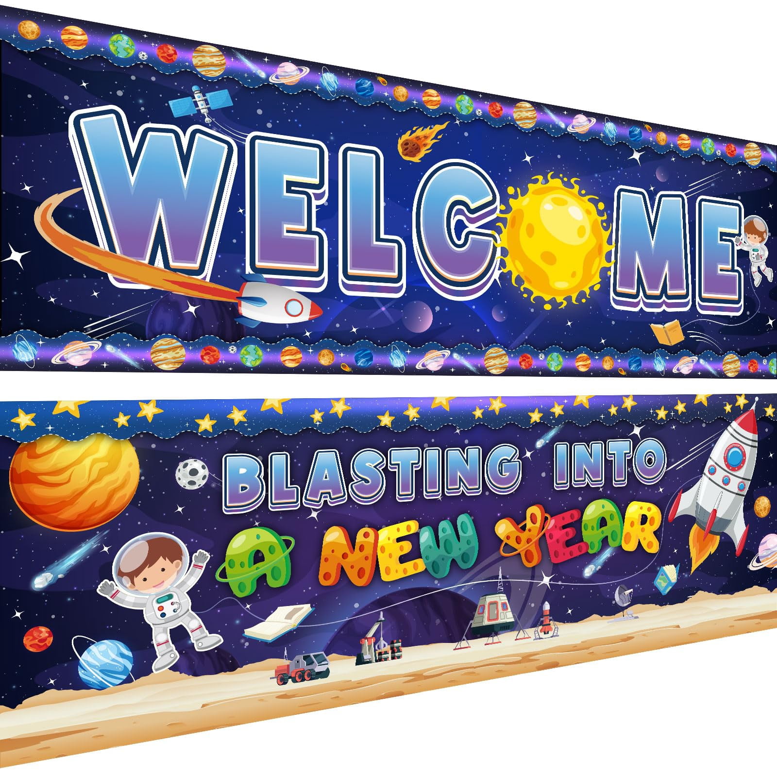 Space Themed Welcome Banner Collection, Classroom Motivational Poster ...