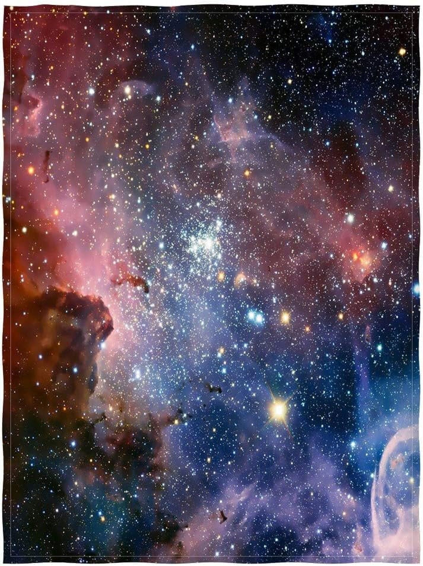 Space Throw Blanket, Galaxy Universe Star Fleece Blanket for Sofa Couch ...