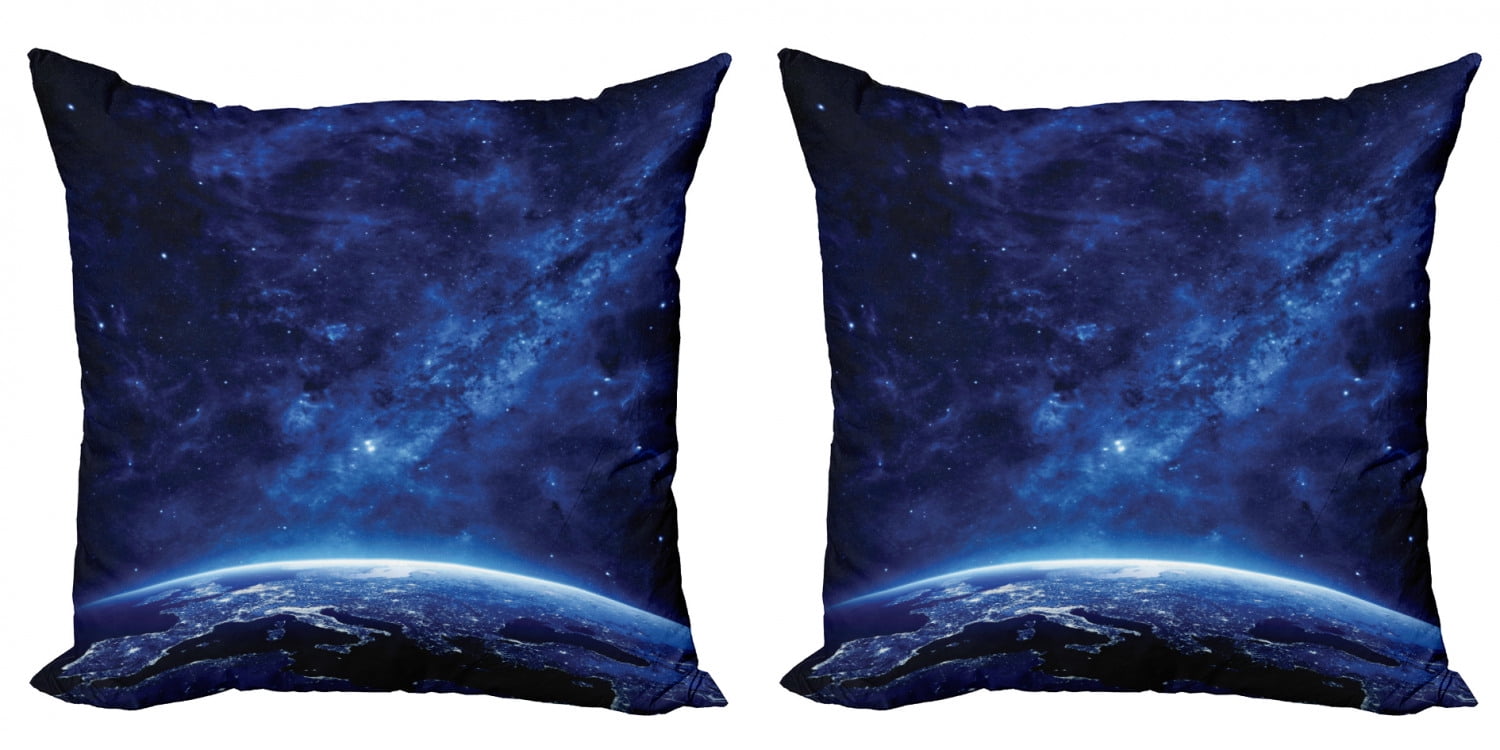 Ambesonne Space Throw Pillow Cover 2 Pack, Vibrant Milky Way Stars, 16 ...