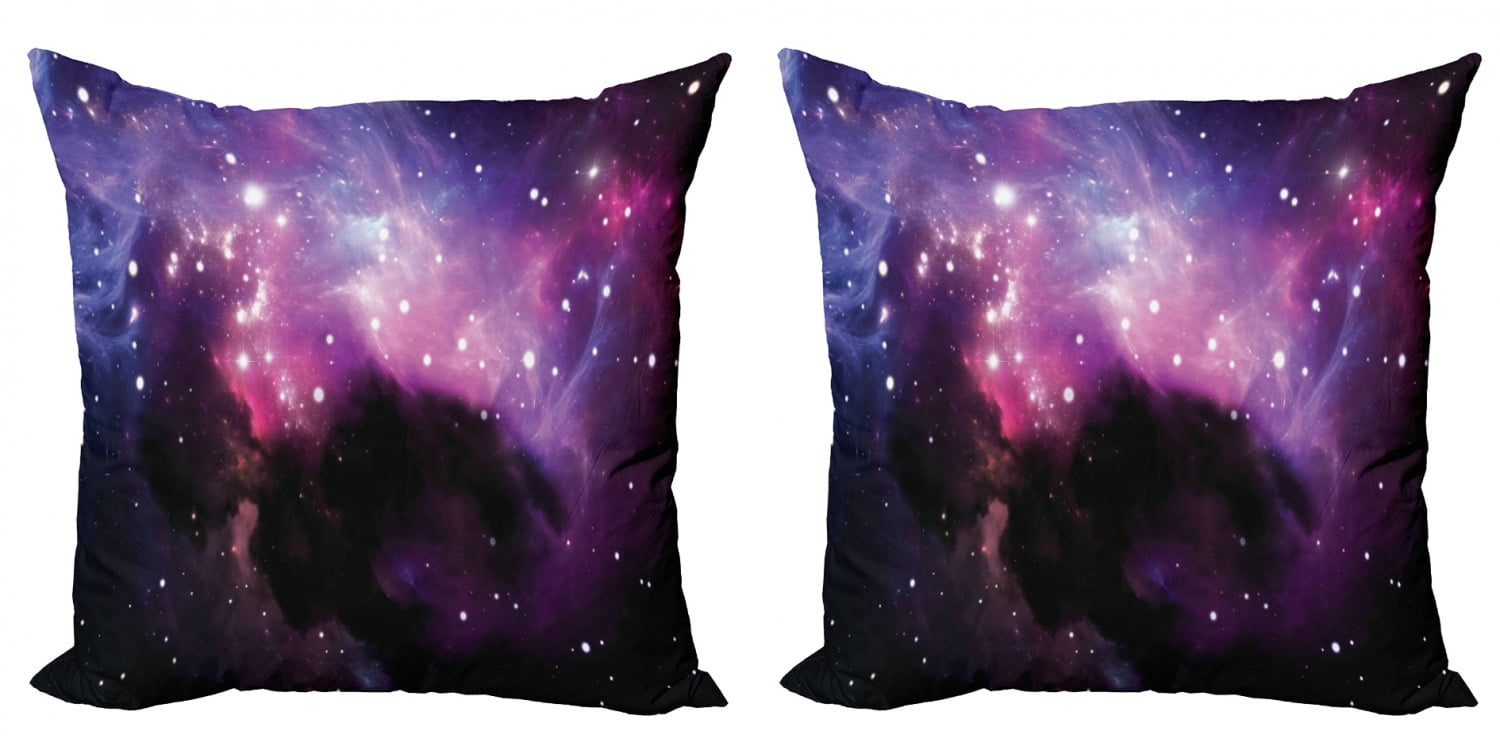 Ambesonne Space Throw Pillow Cover 2 Pack, Nebula Cosmos Image, 16 ...