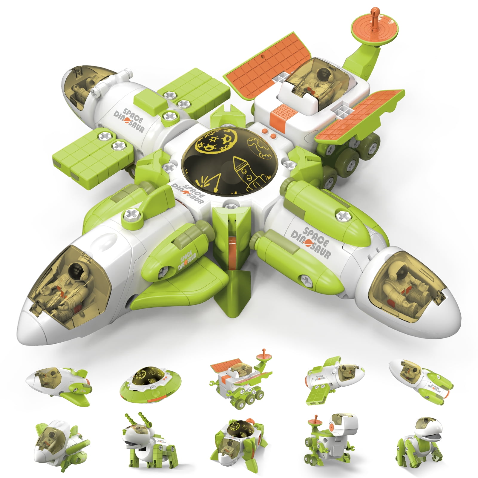 Space Toys for Kids, Rocket Ship Toys with Space Shuttle, Astronaut and ...