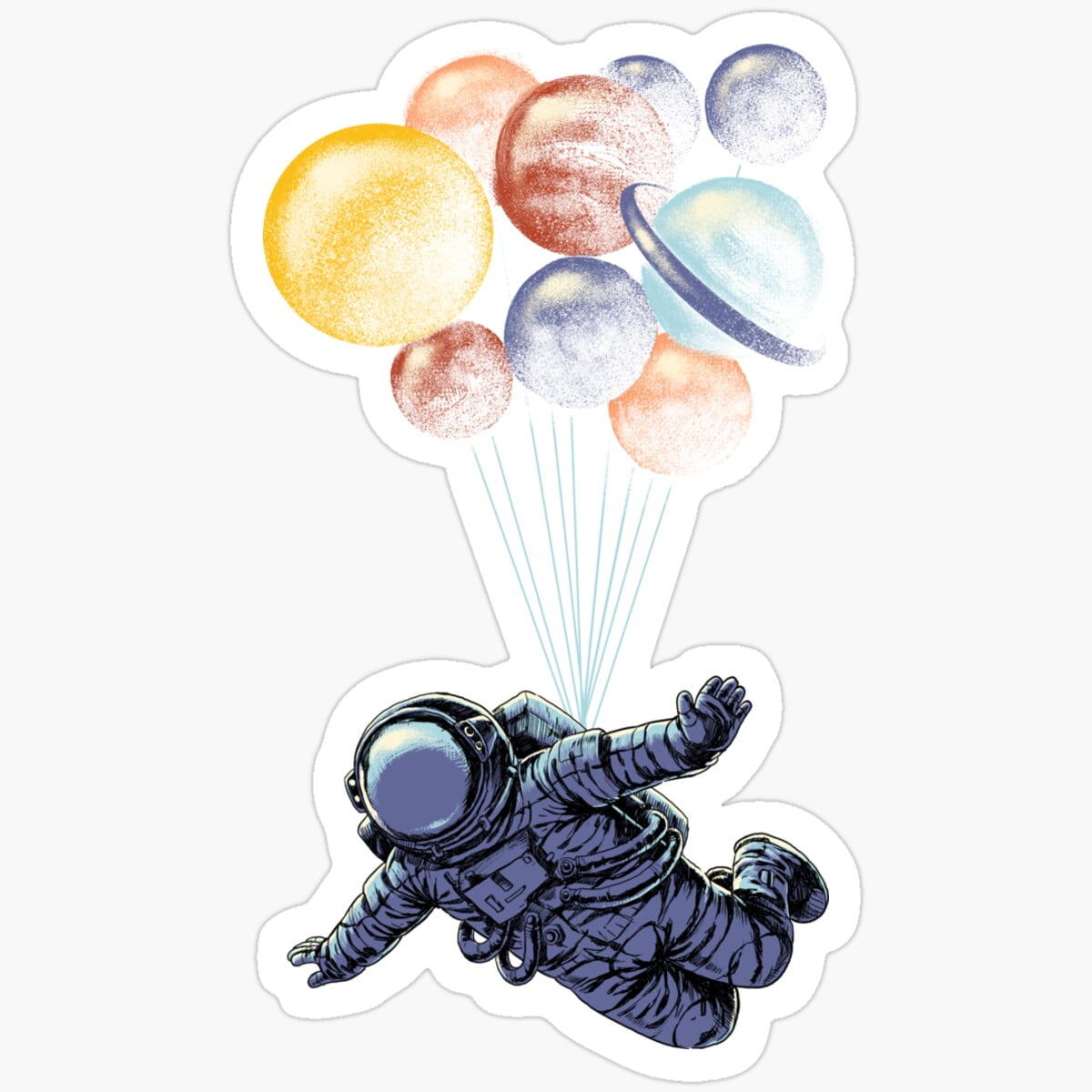 Space Travel Sticker. Gift For You - Decorate Laptops, Water Bottles ...