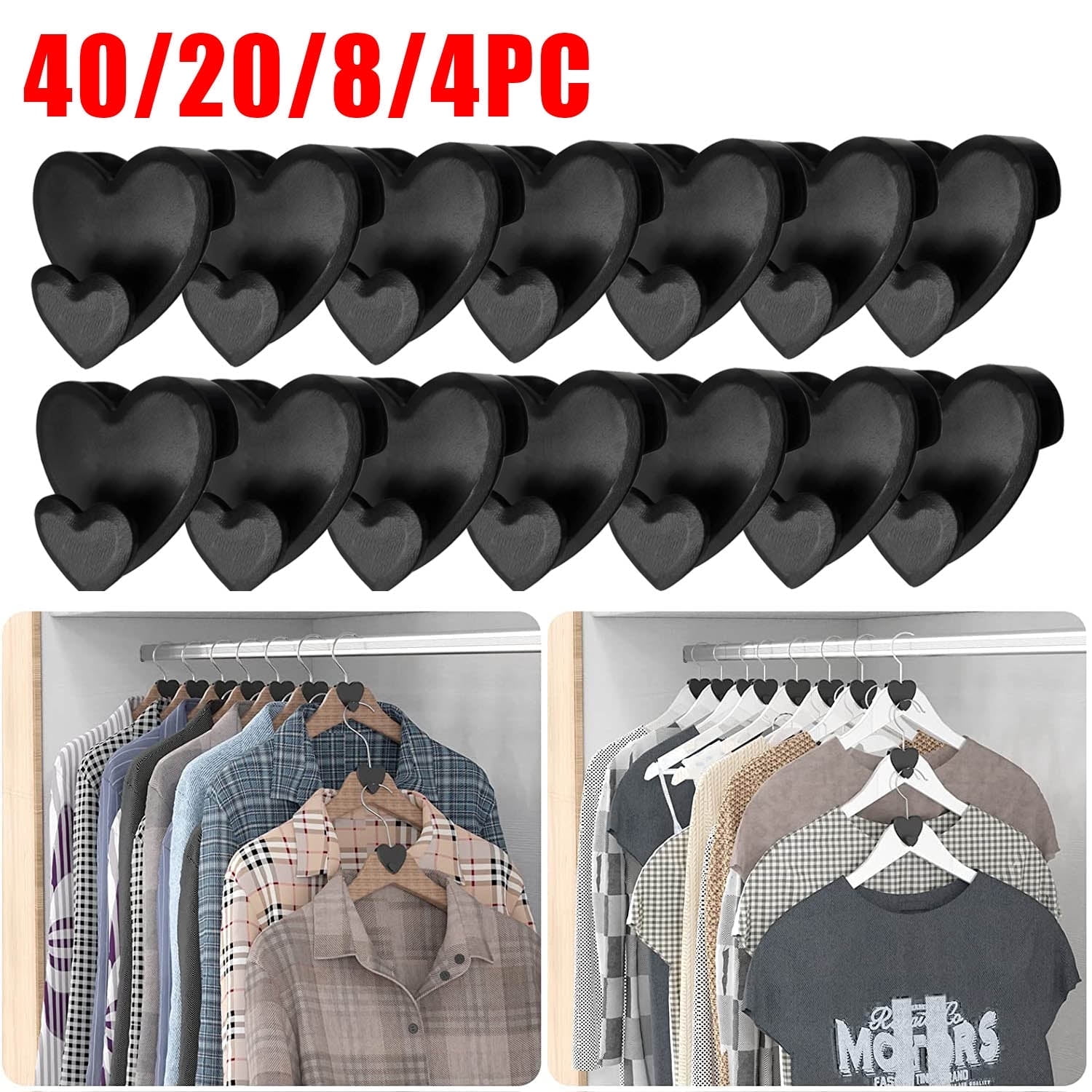 Space Triangles for Hanger,Space Saving Hanger Hooks,20 Pcs Clothes ...