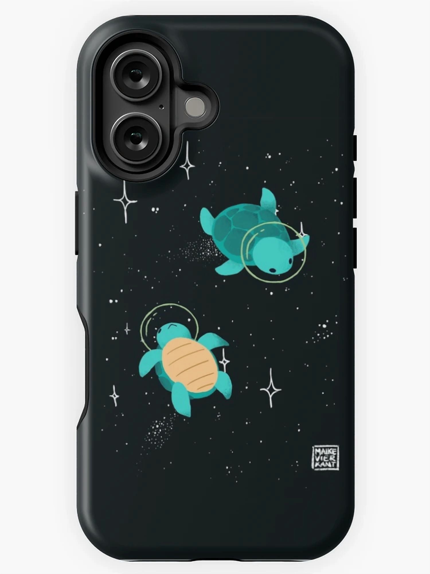 Space Turtles Cute Cosmic Sea Turtle Art Protective Phone Case for ...