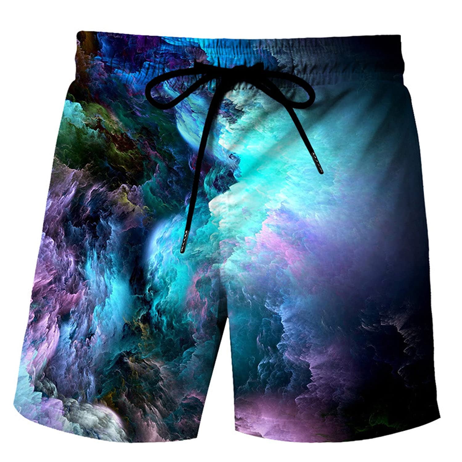 Space Universe 3D Printed Beach Shorts Pants Casual Starry-Sky Male ...
