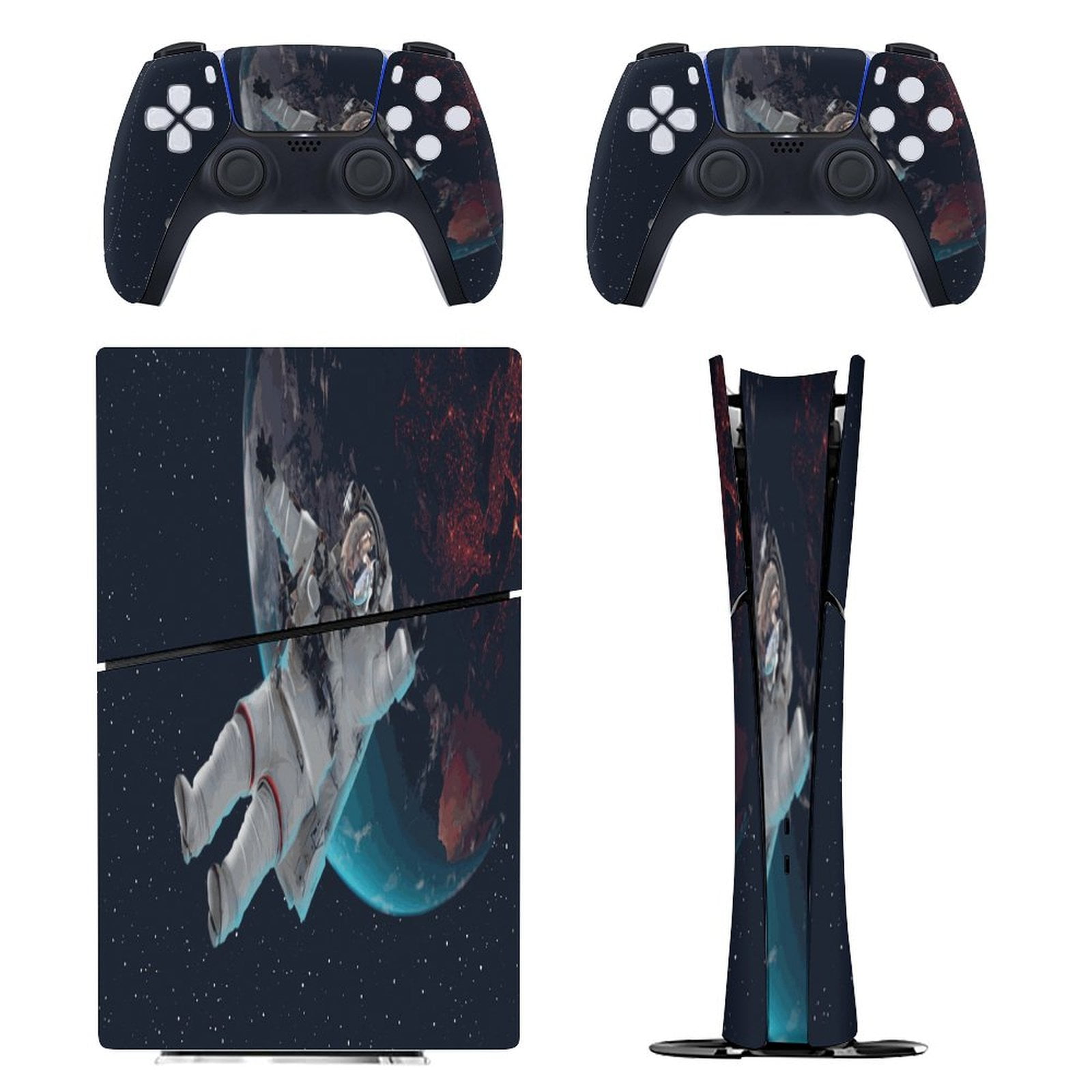 Space-Universe-Astronaut-Starry-Earth-Blue PS5/PS5 Slim Digital Disc ...