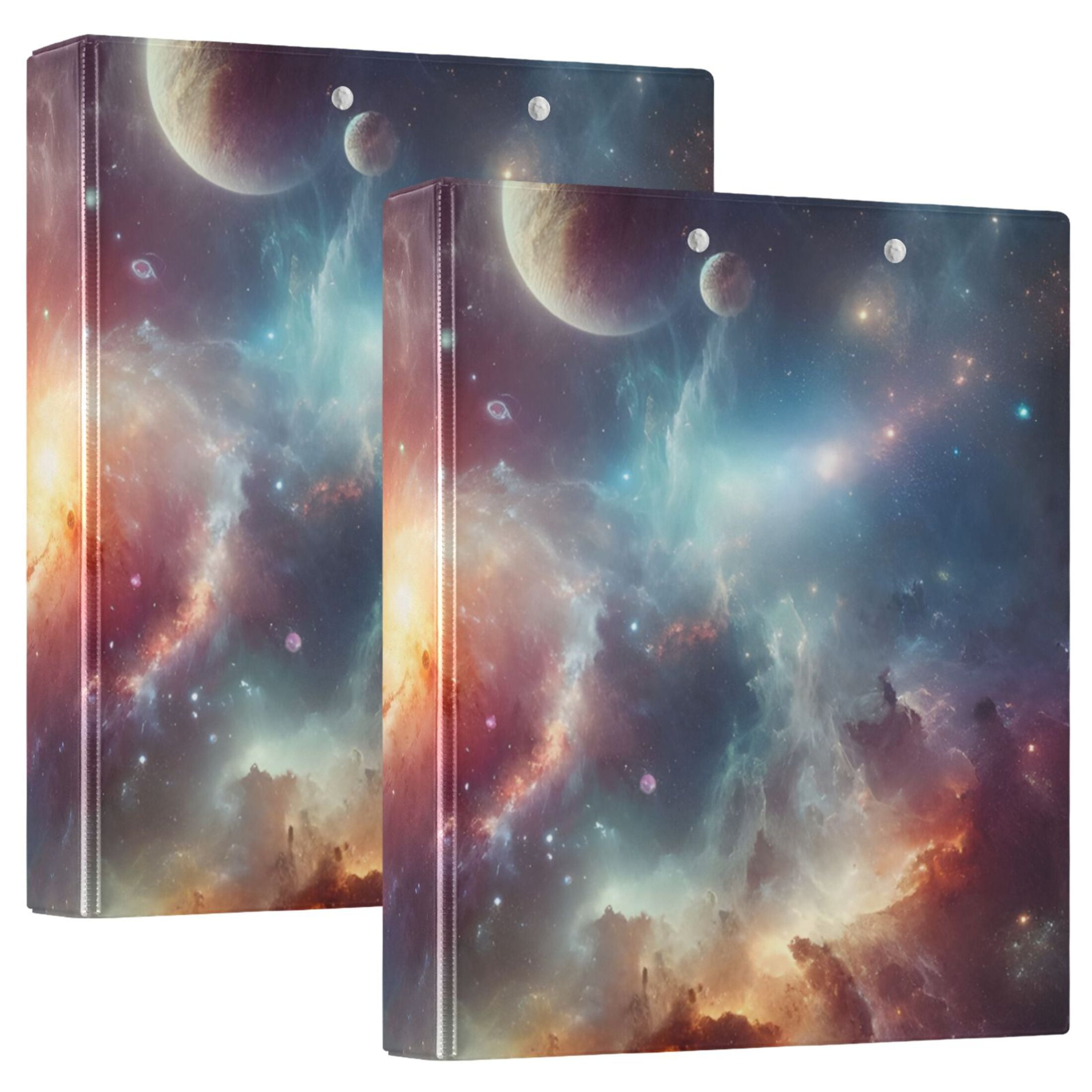 Space Universe Galaxy 3 Ring Hardcover Binders 1.5" Round Rings for ...