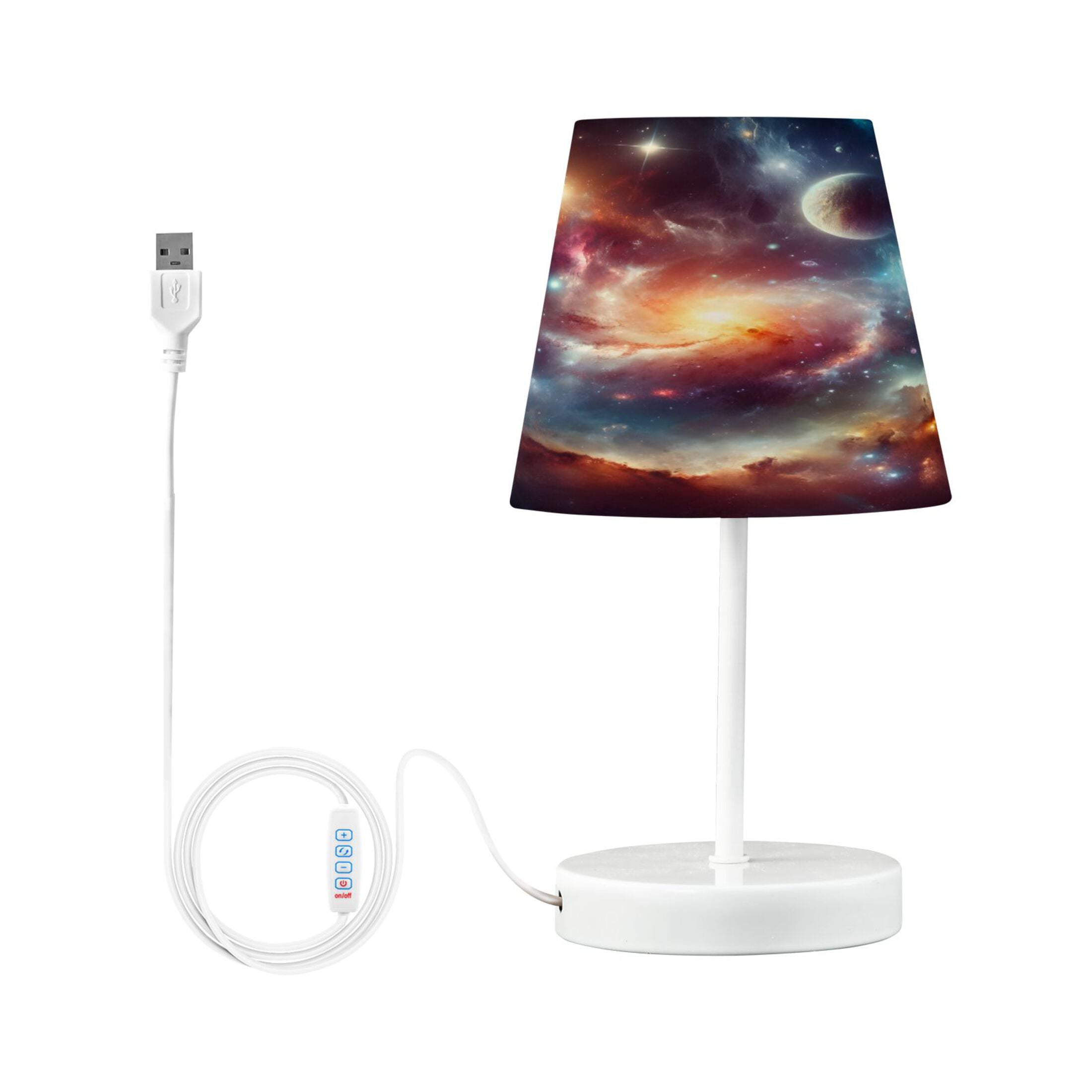 Space Universe Galaxy Desk Lamp LED Table Nightstand Lamps with 3 Color ...