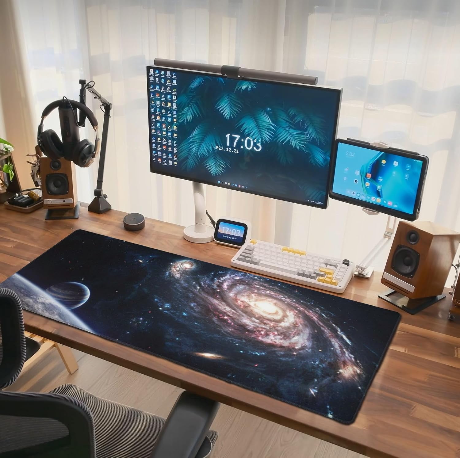Space Universe Galaxy Earth Mouse Pad - Extended Large Gaming Mousepad ...