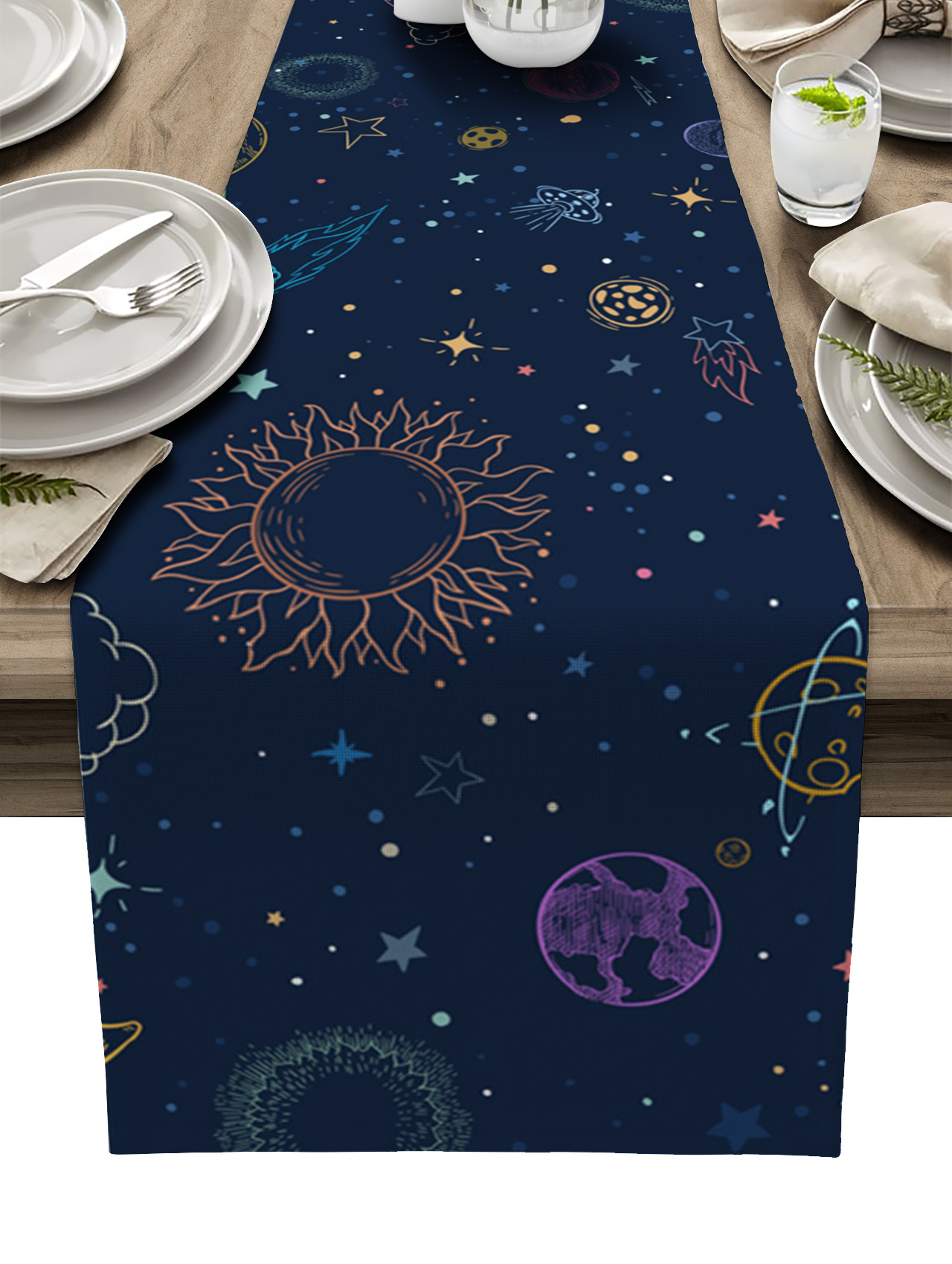 Space Universe Milky Way Moon Party Wedding Table ration Placemat ...