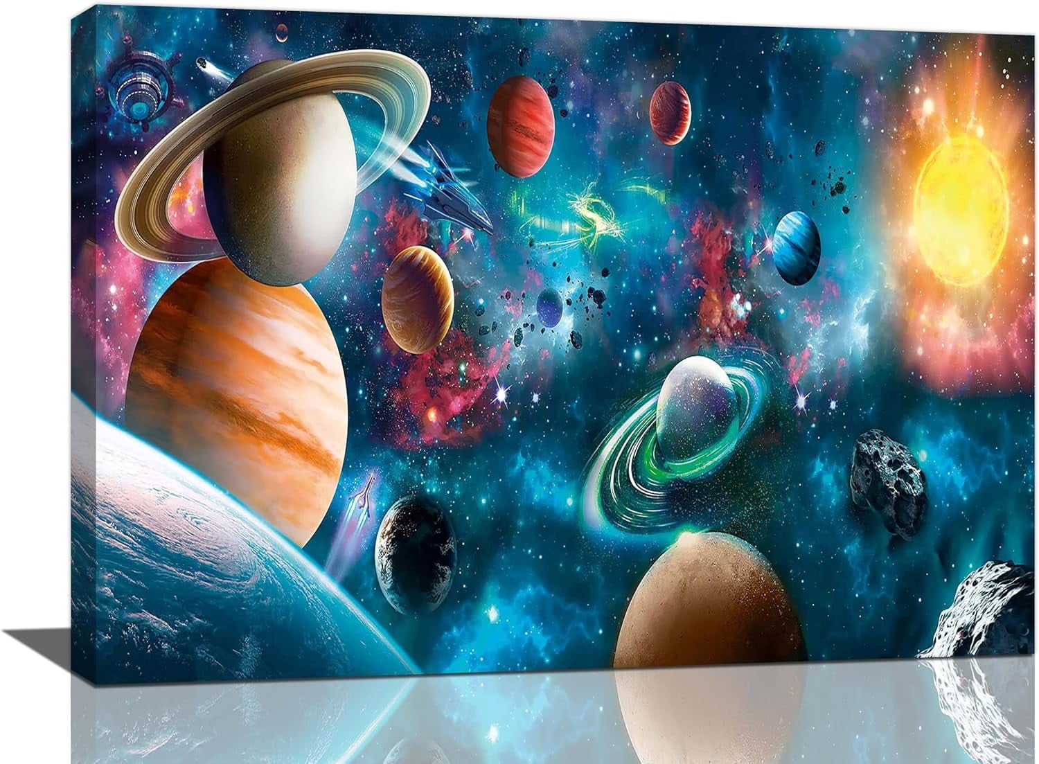 Space Wall Art Universe Planet Picture Wall Decor Galaxy Nebula ...