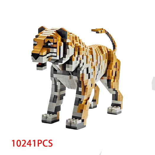 10241 Pieces Tiger Animal Construction Set – DIY 3D Model Building ...