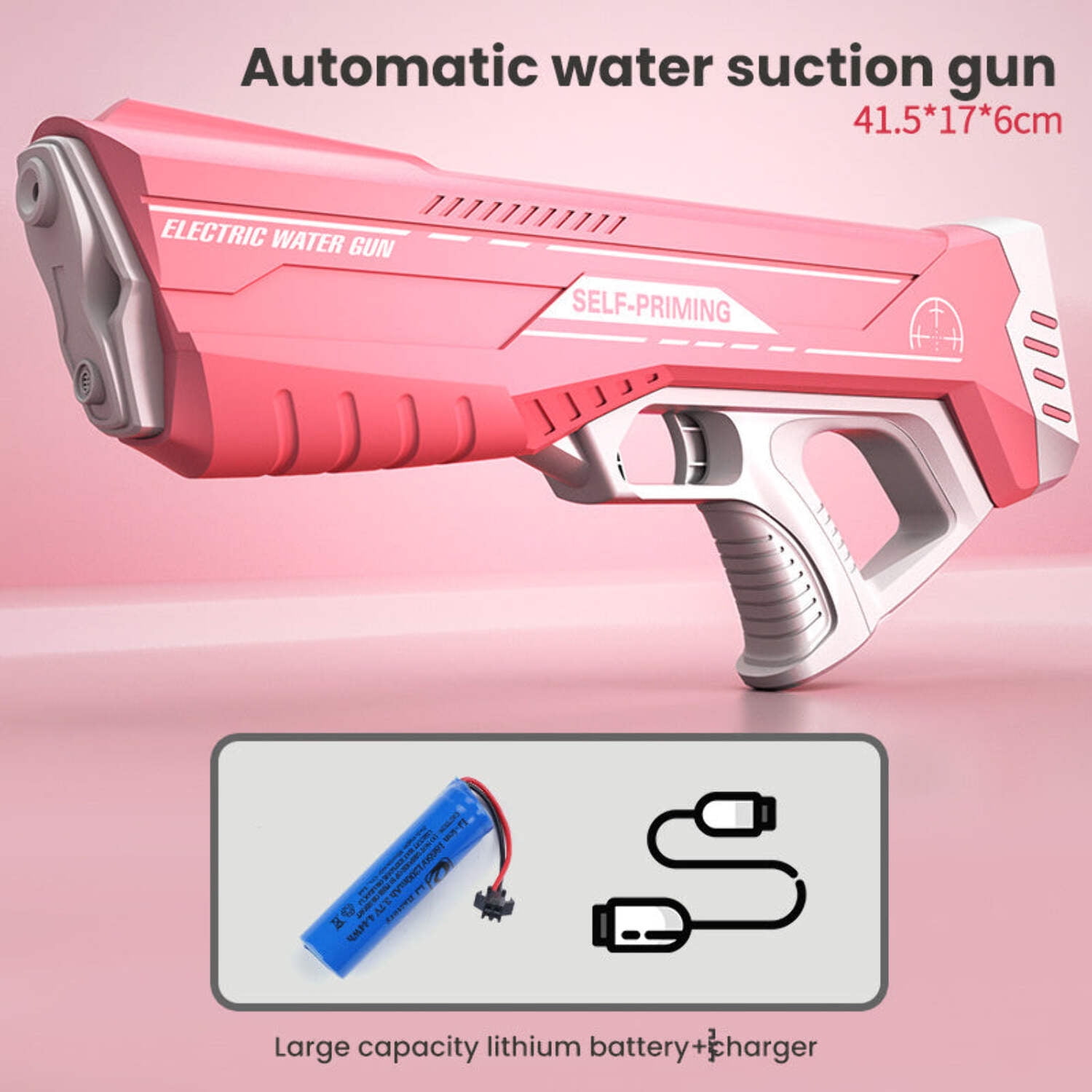 Space Water Gun Electric Automatic Water Absorption Water Fights Toy ...