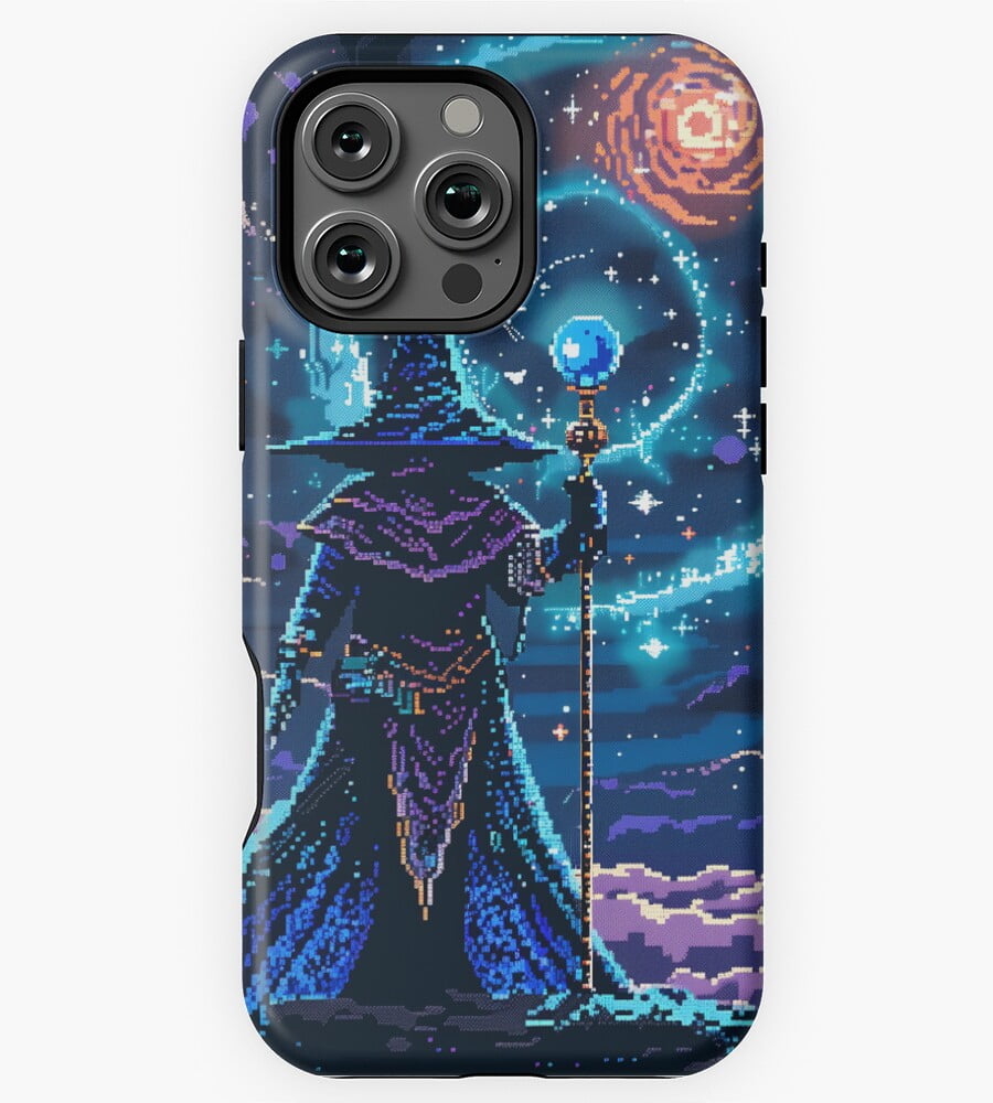 Space Wizard Pixel Art GA5779 Phone Case for iPhone 11 to 17 Pro Max ...