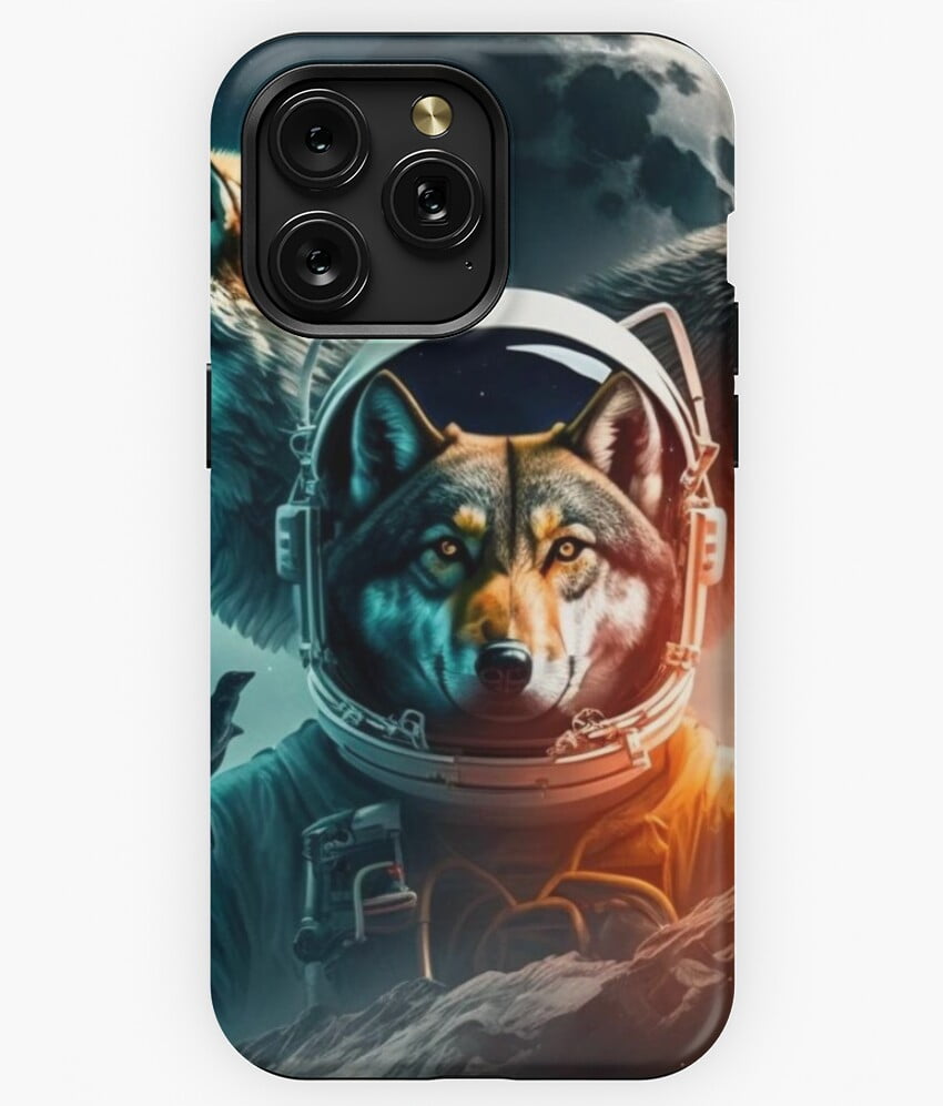 Space Wolves Howling Galaxy Stars G5452 Phone Case for iPhone17 16 15 ...
