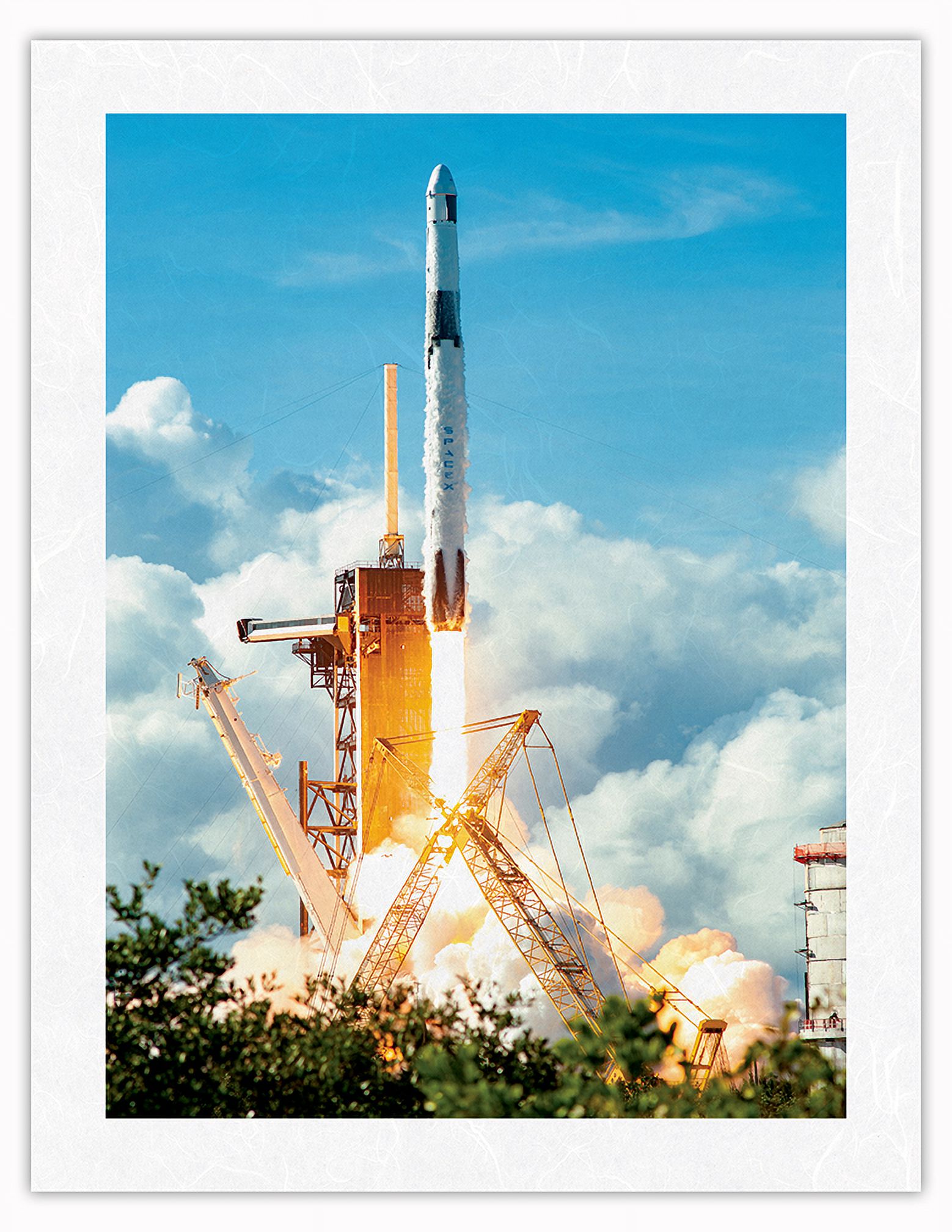 Space X Launch - NASA Color Photo by Paul Hennessy - Japanese Unryu ...