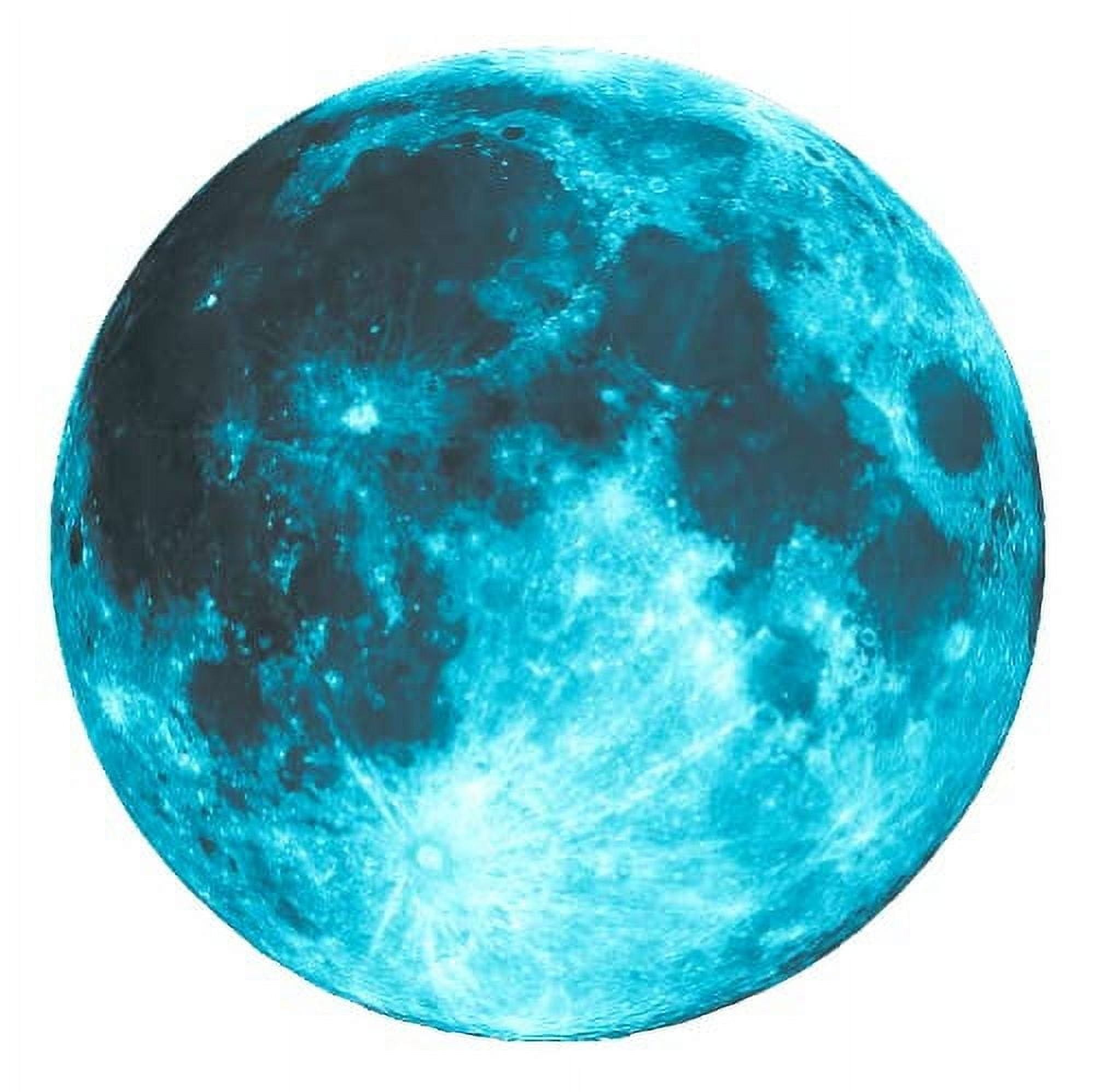 Space and Planets Blue Moon Edible Cake Topper fits 1/4 Sheet cake or ...