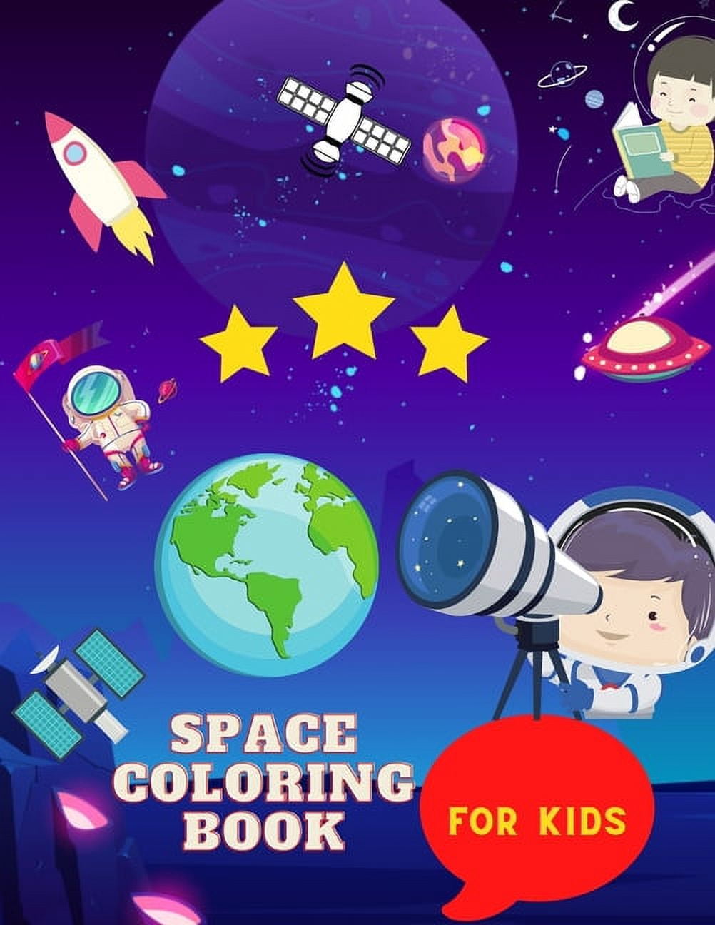 Space coloring book for kids : Fantastic Outer Space Coloring with ...