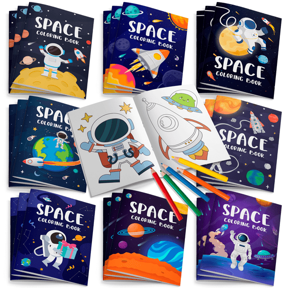 Space Party Supplies,36Pcs Space Coloring Book, Coloring Books Bulk and ...
