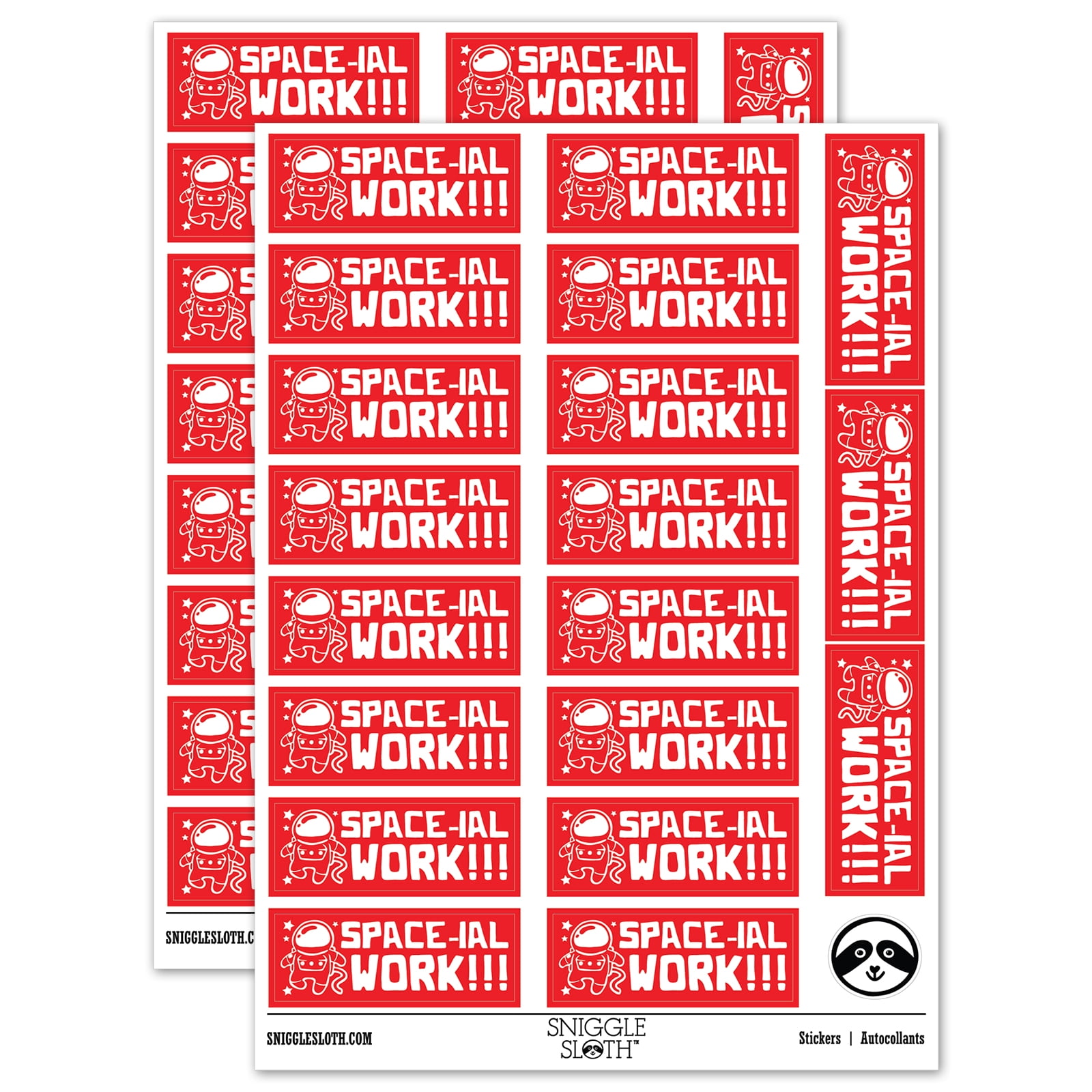 Space-ial Special Work Astronaut Teacher Student School Sticker Set ...