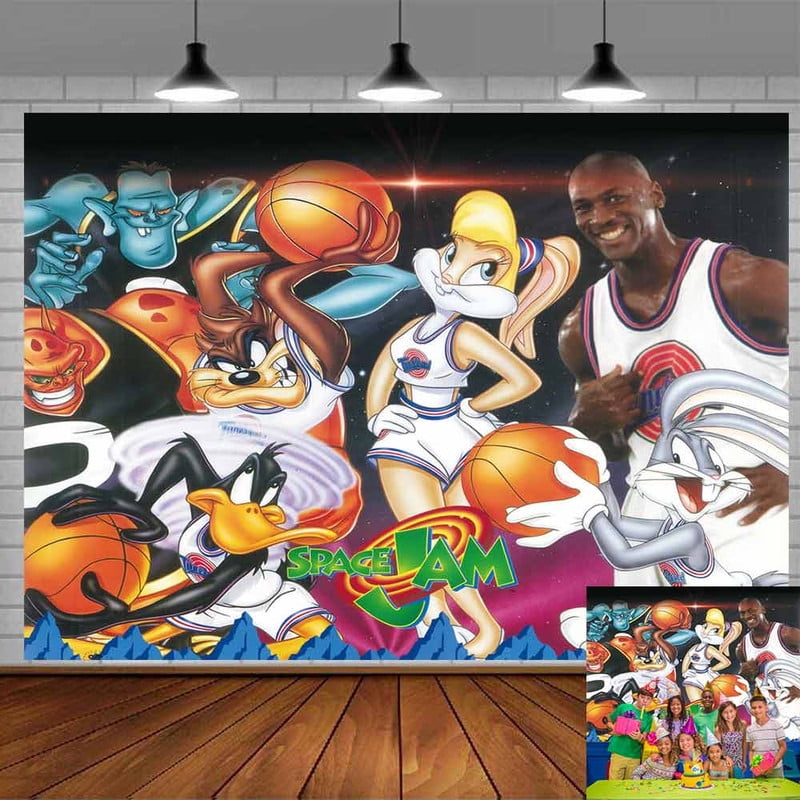 Space jam Backdrop Banner Party Supplies Poster Movie Theme Background ...