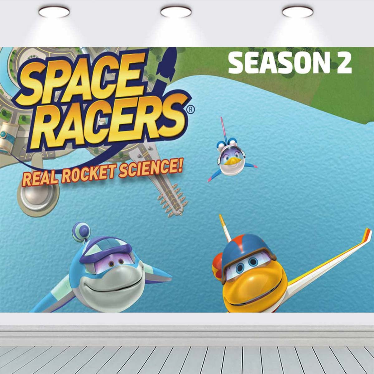 Space racers school Poster Backdrop Banner Party Supplies Birthday ...