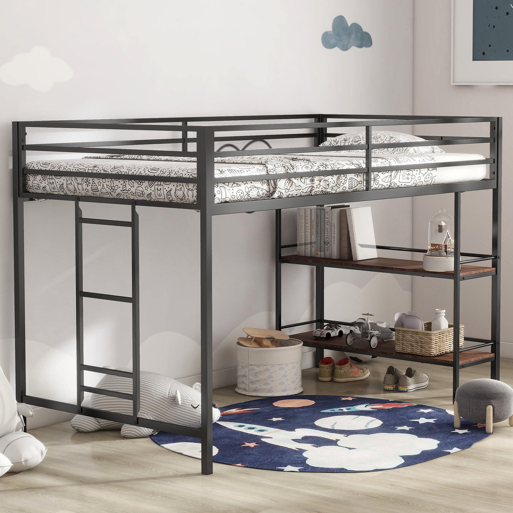 Space-saving, Comfortable Steps - Twin Loft Bed for Bedroom Relaxation ...