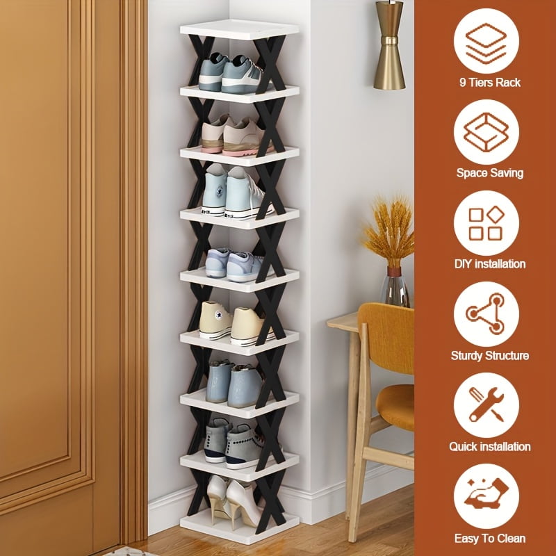 A Space-saving Shoe Drying Racks with 9 Tiers, Holds 9 Pairs Of Shoes ...