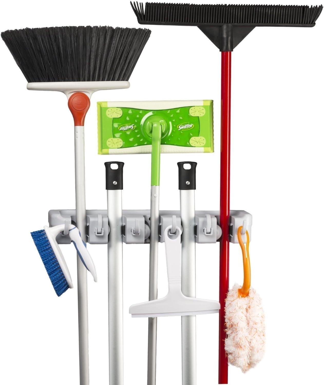 Space-saving Wall Mount Broom Holder, Stainless Steel Racks for Heavy ...