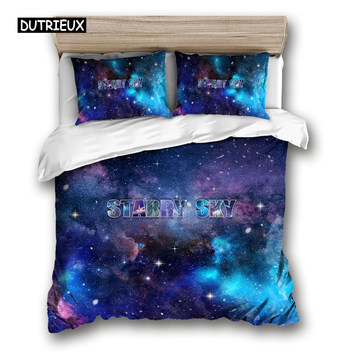 Space star 3d Galaxy Duvet Cover Set Single double Twin/ 2pcs/3pcs ...