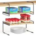 SpaceAid, Cabinet Shelf Organizers, 16" Wide, 2 Pack, Kitchen Storage ...