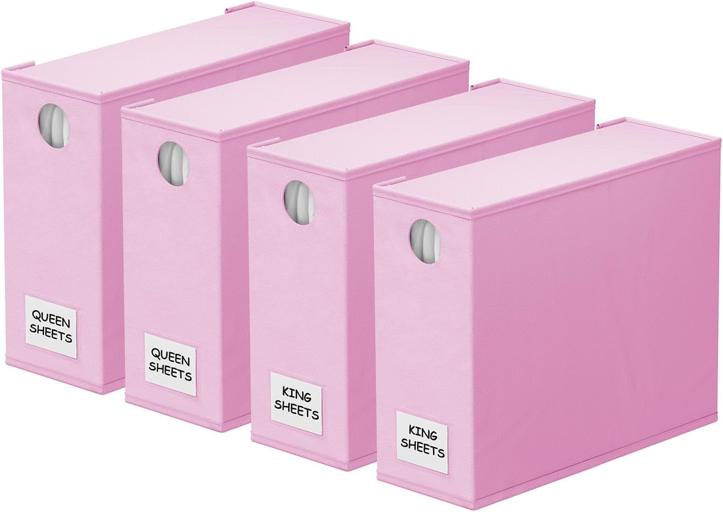 SpaceAid 4 Pack Bed Sheet Organizers and Storage, Foldable Sheet ...