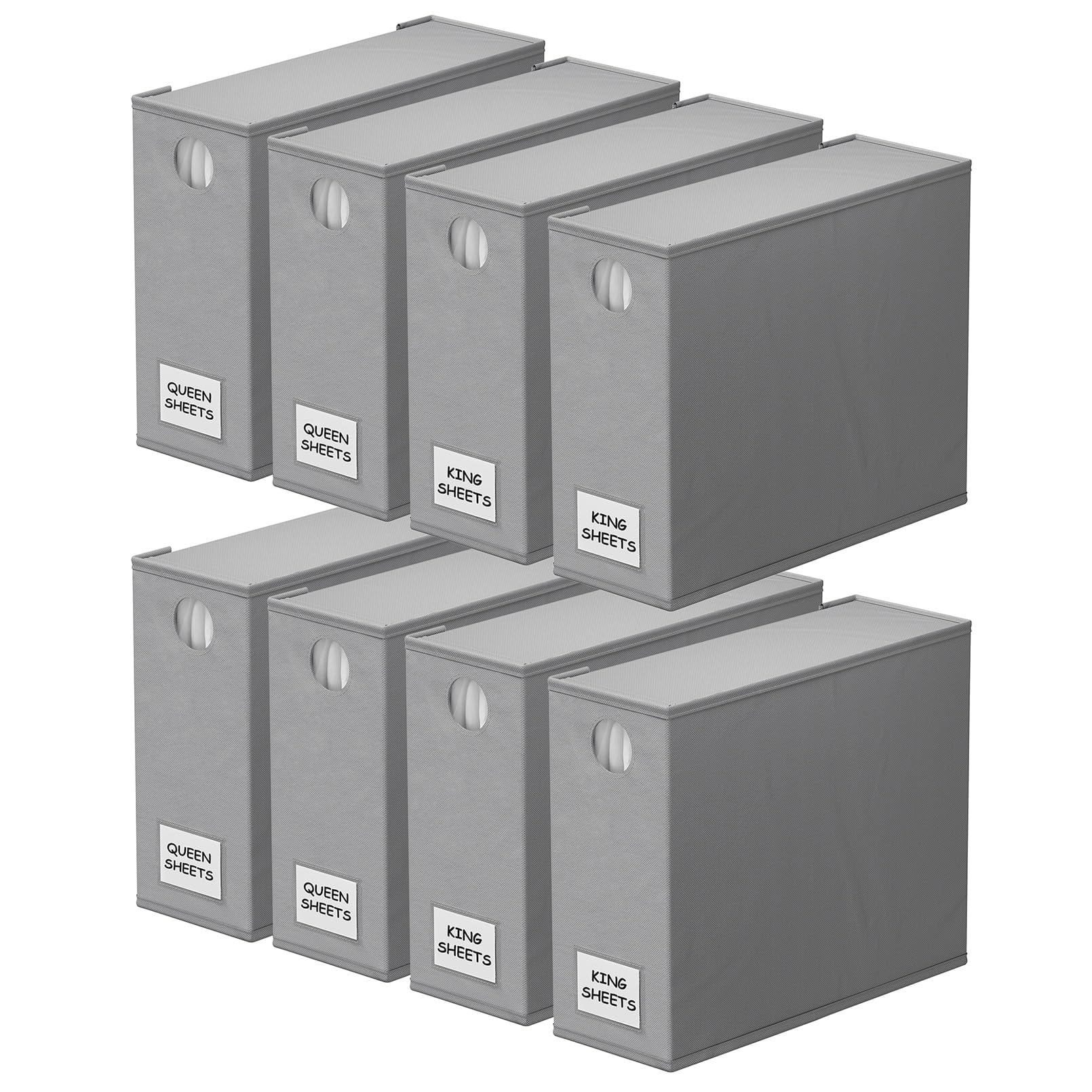 SpaceAid 8 Pack Bed Sheet Organizers and Storage, Foldable Sheet ...