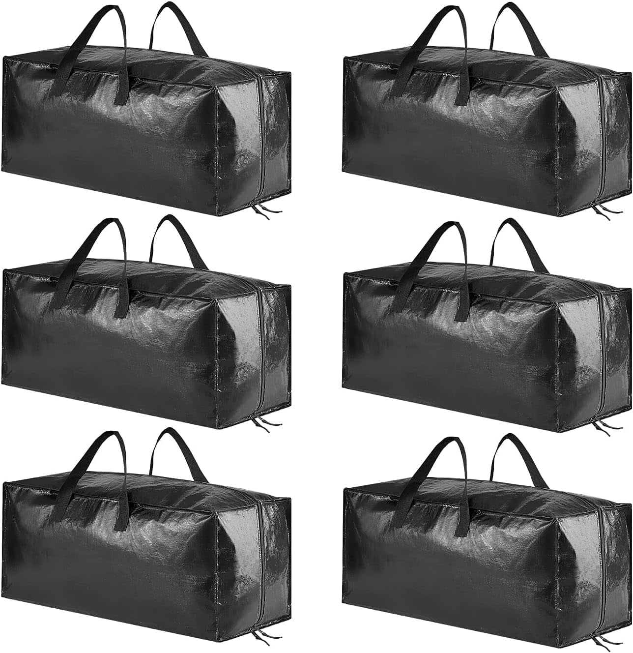 SpaceAid Extra Large Moving Bags, Heavy Duty, Black, 86L Capacity, 6 ...