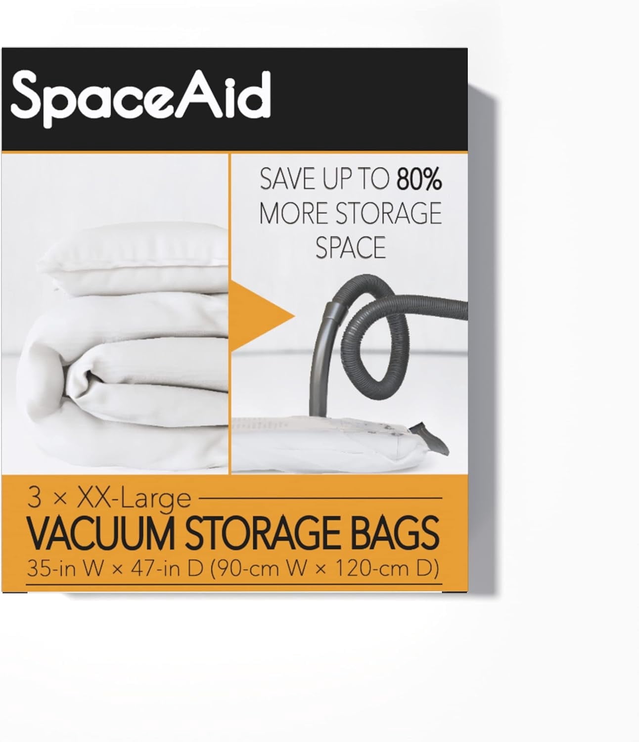 SpaceAid Jumbo Vacuum Storage Bags, Space Saver Sealer Compression Bags ...
