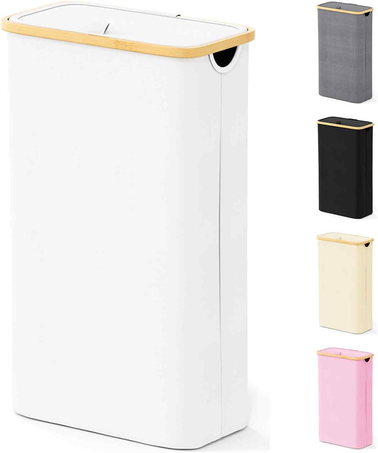 SpaceAid Slim Laundry Hamper with Lid, 65L Narrow Tall Bin - Walmart.com